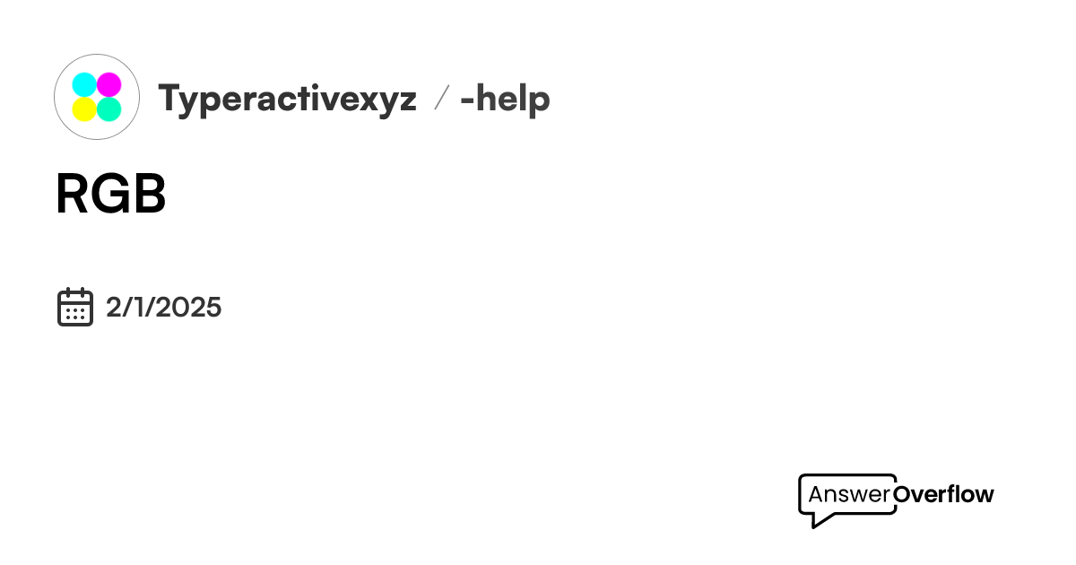 RGB? - Typeractive.xyz