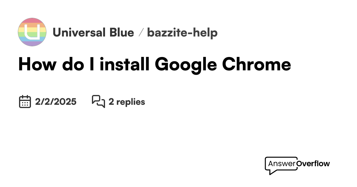 How do I install Google Chrome? - Universal Blue