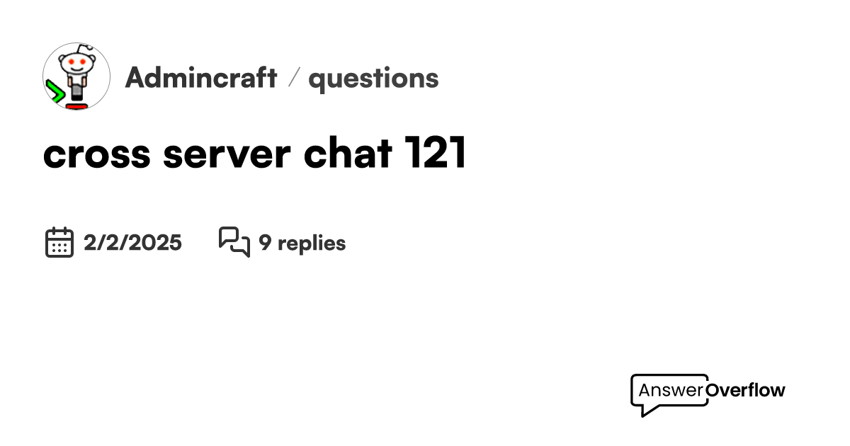 cross server chat 1.21+ - Admincraft