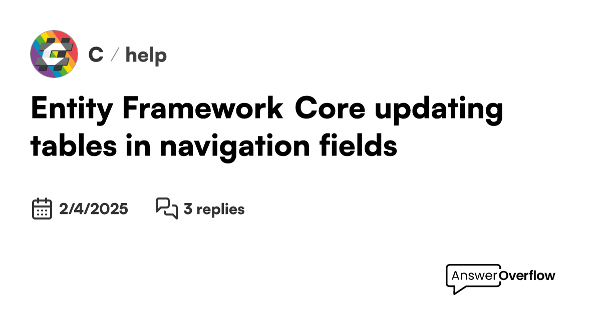 Entity Framework Core Updating Tables In Navigation Fields C