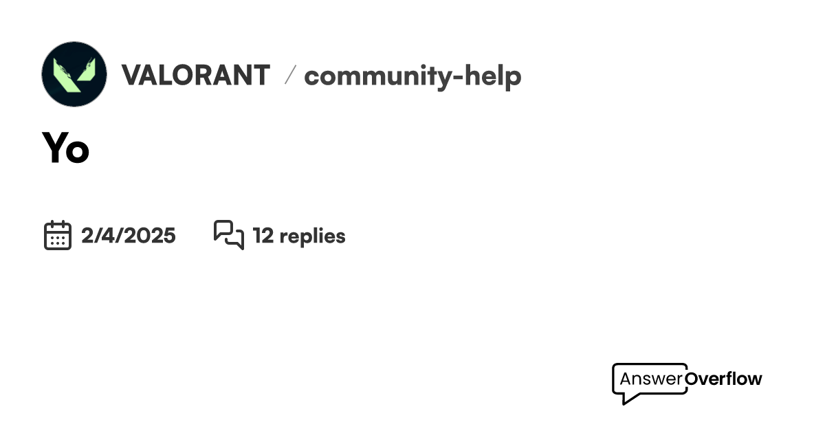 Yo - VALORANT