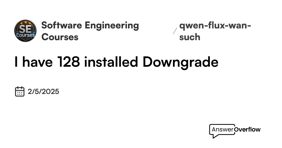 I have 12.8 installed. Downgrade? - Software Engineering Courses ...