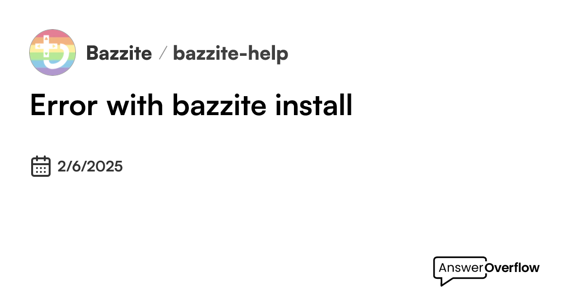 Error with bazzite install - Universal Blue