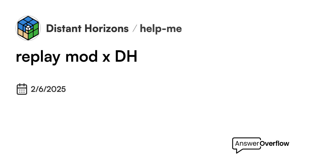 replay mod x DH - Distant Horizons
