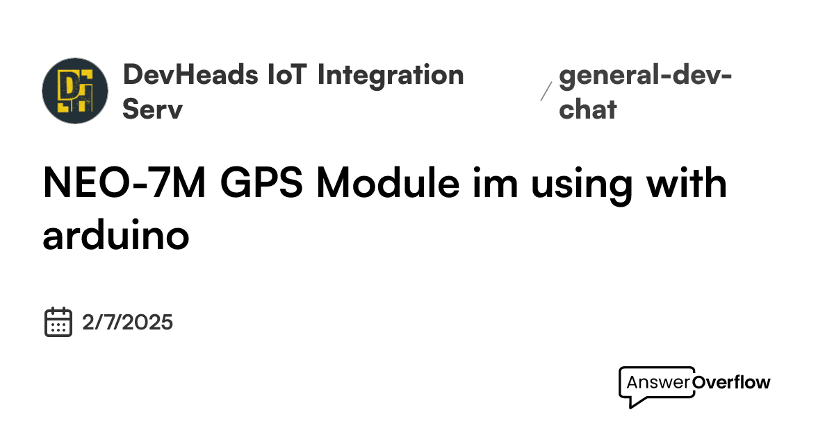 NEO-7M GPS Module im using with arduino - DevHeads IoT Integration Server