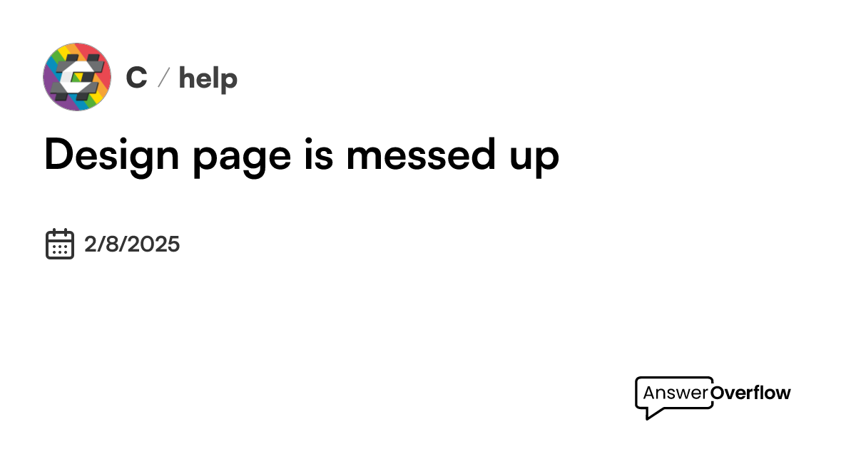 Design page is messed up - C#