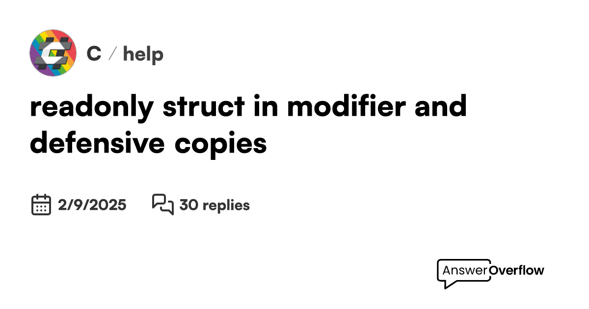 `readonly` struct, `in` modifier and defensive copies - C#