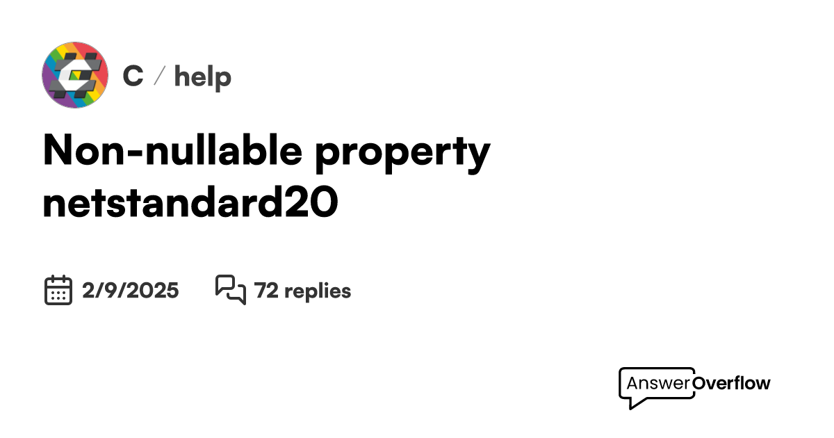 Non-nullable property netstandard2.0 - C#