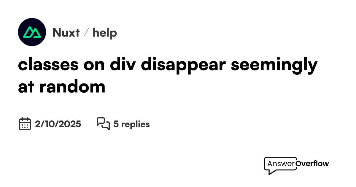 classes on div disappear seemingly at random - Nuxt