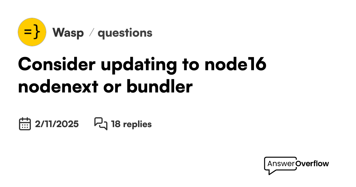 Consider updating to 'node16', 'nodenext', or 'bundler' - Wasp