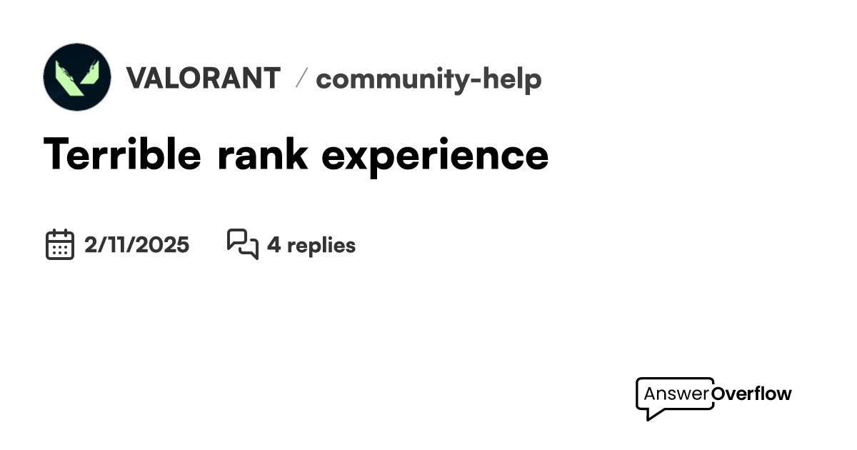 Terrible rank experience - VALORANT
