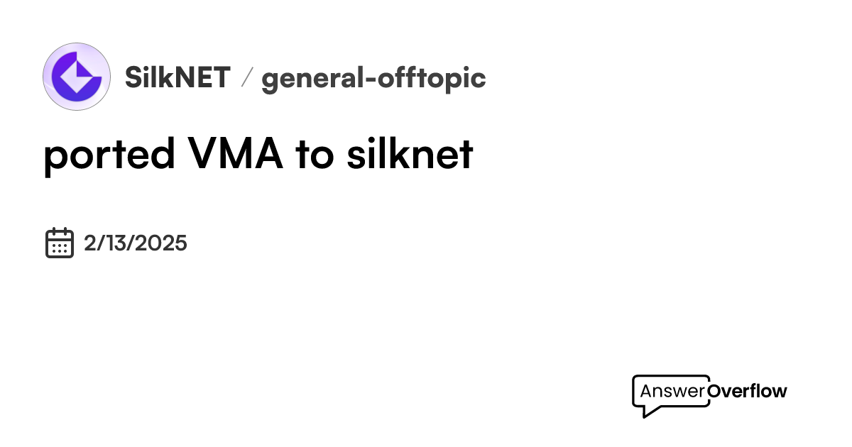 ported VMA to silk.net - Silk.NET