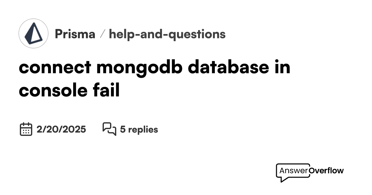 connect mongodb database in console fail - Prisma