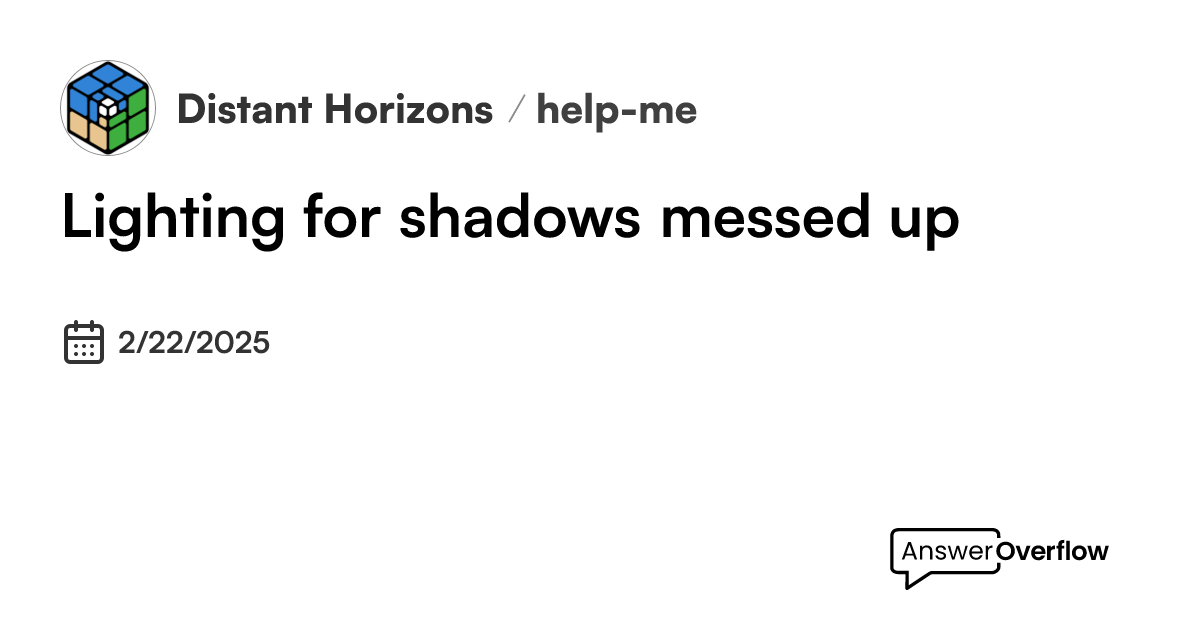 Lighting for shadows messed up - Distant Horizons
