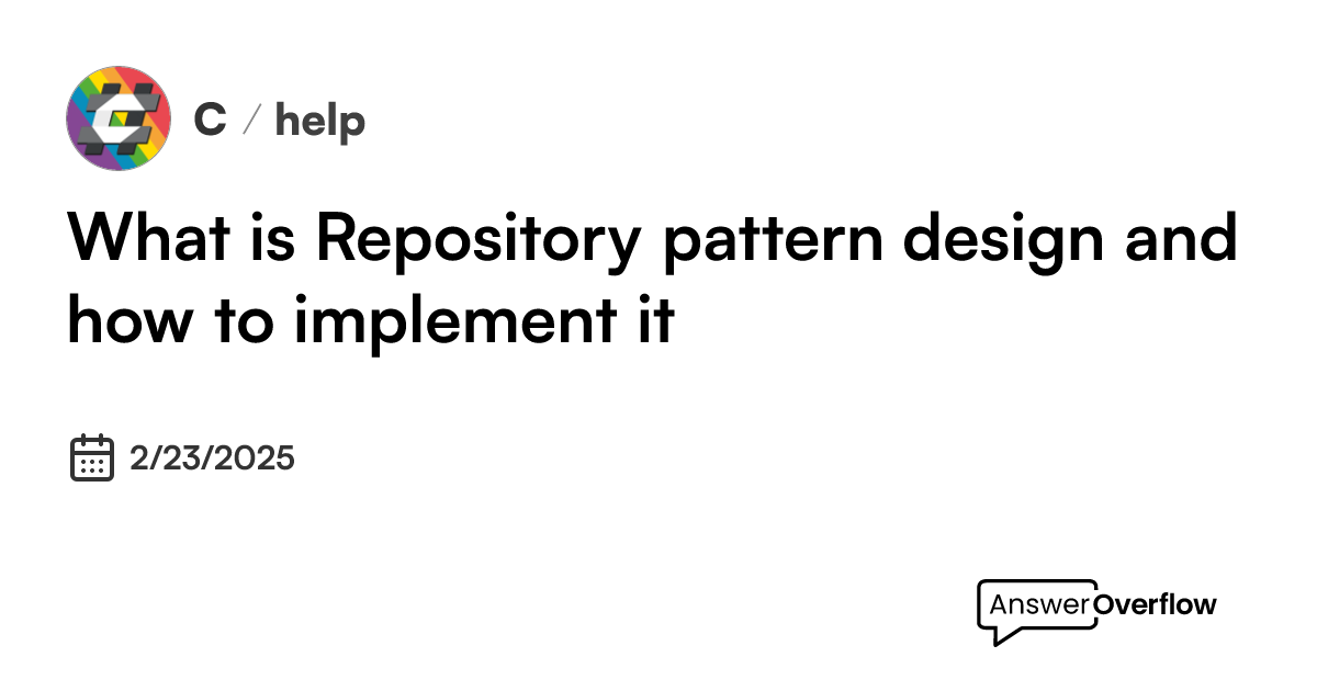 What is Repository pattern design and how to implement it - C#