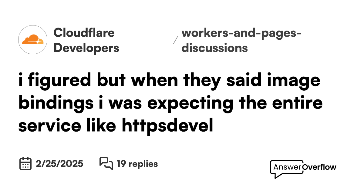 i figured but when they said image bindings i was expecting the entire service like https ...