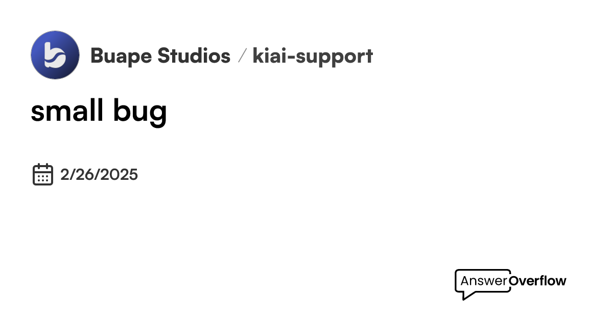 small bug - Buape Studios