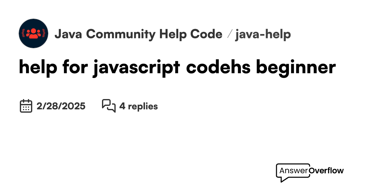 help for javascript (code.hs) beginner - Java Community | Help. Code. Learn.