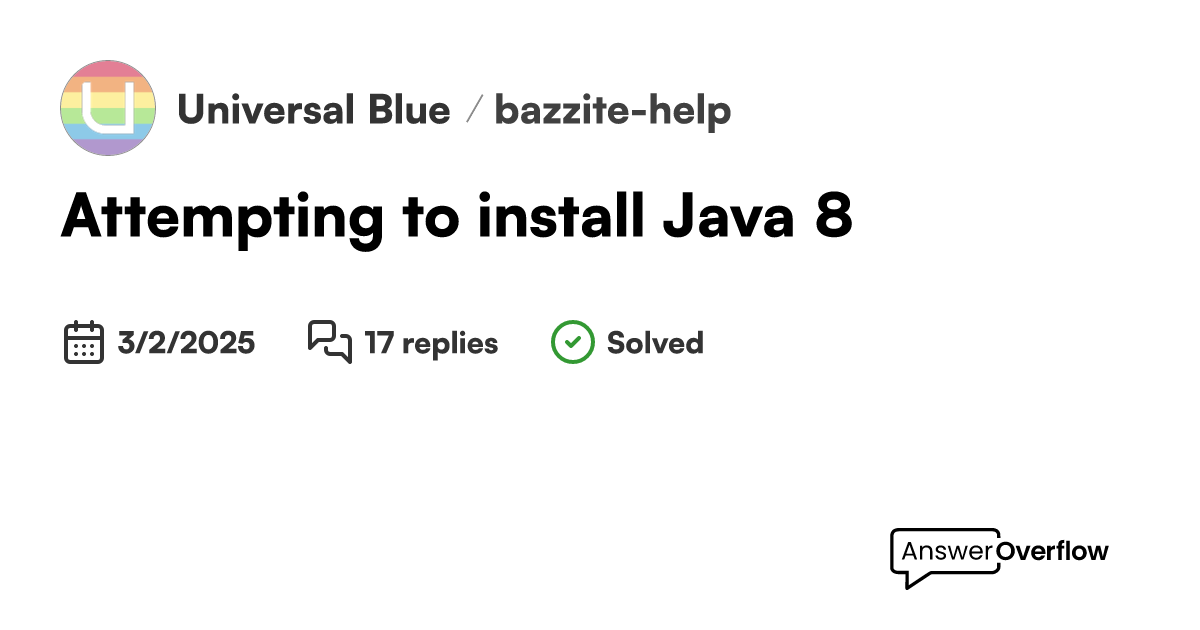 Attempting to install Java 8 - Universal Blue