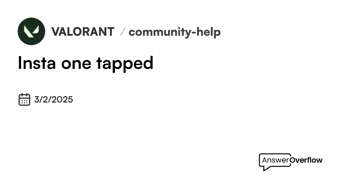 Insta one tapped - VALORANT