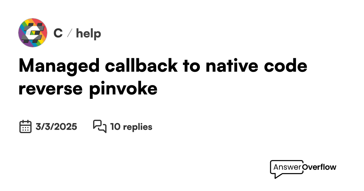 Managed callback to native code (reverse p/invoke) - C#