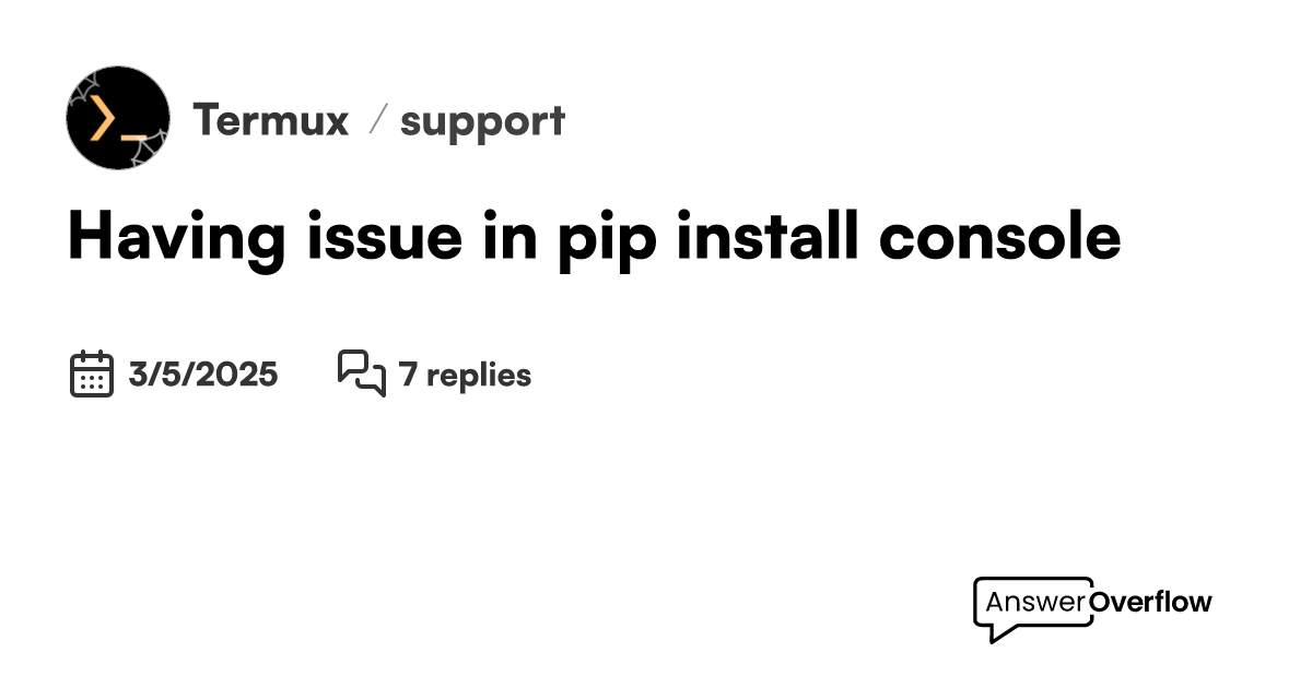 Having issue in pip install console - Termux