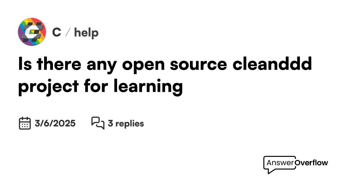 Is there any open source clean+ddd project for learning? - C#