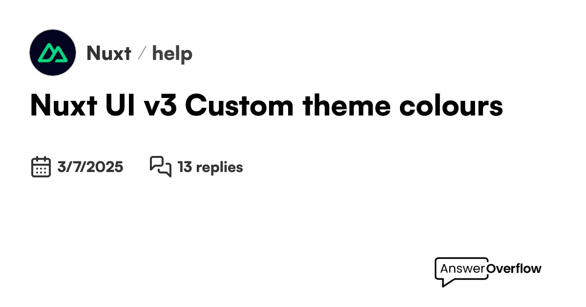 Nuxt UI v3: Custom theme colours - Nuxt