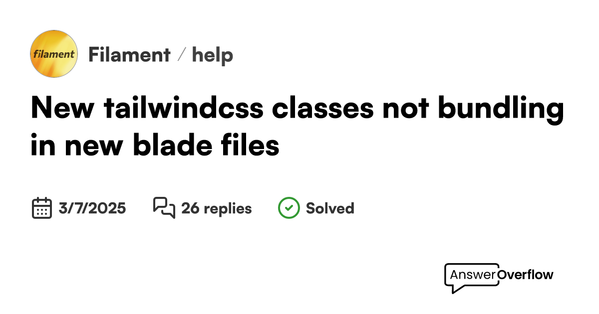 New tailwindcss classes not bundling in new blade files - Filament