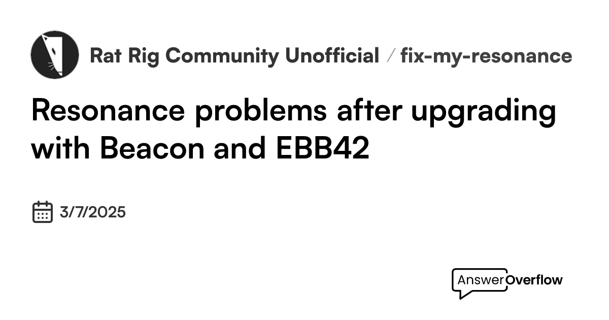 Resonance problems after upgrading with Beacon and EBB42 - Rat Rig ...