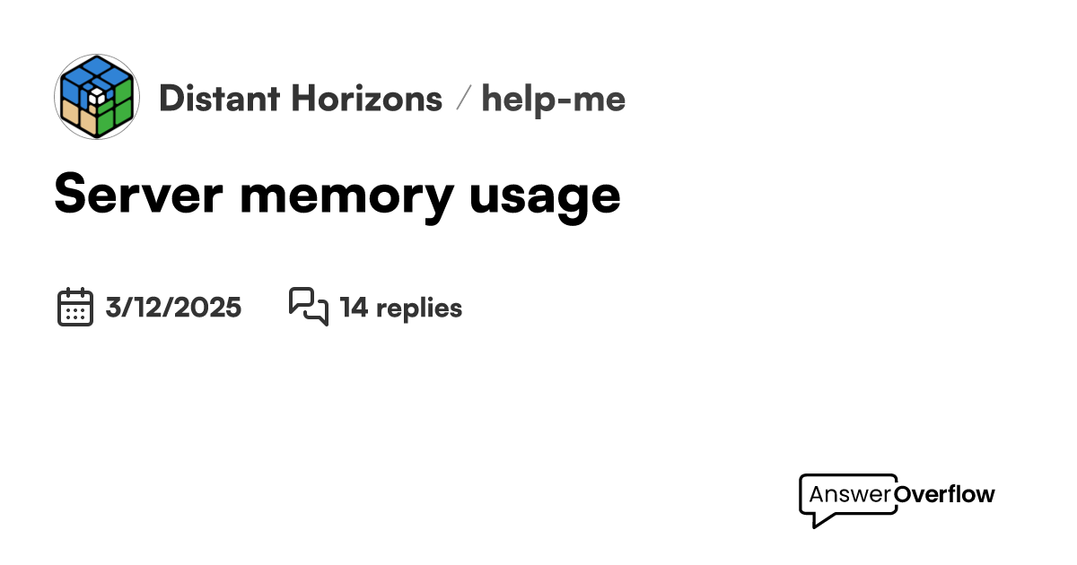 Server memory usage - Distant Horizons
