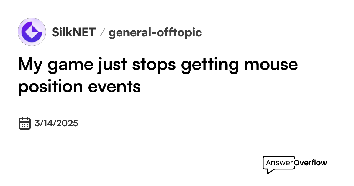 My game just stops getting mouse position events - Silk.NET