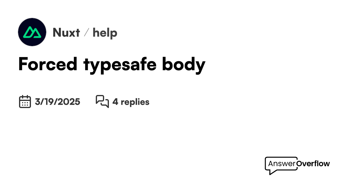Forced typesafe body - Nuxt