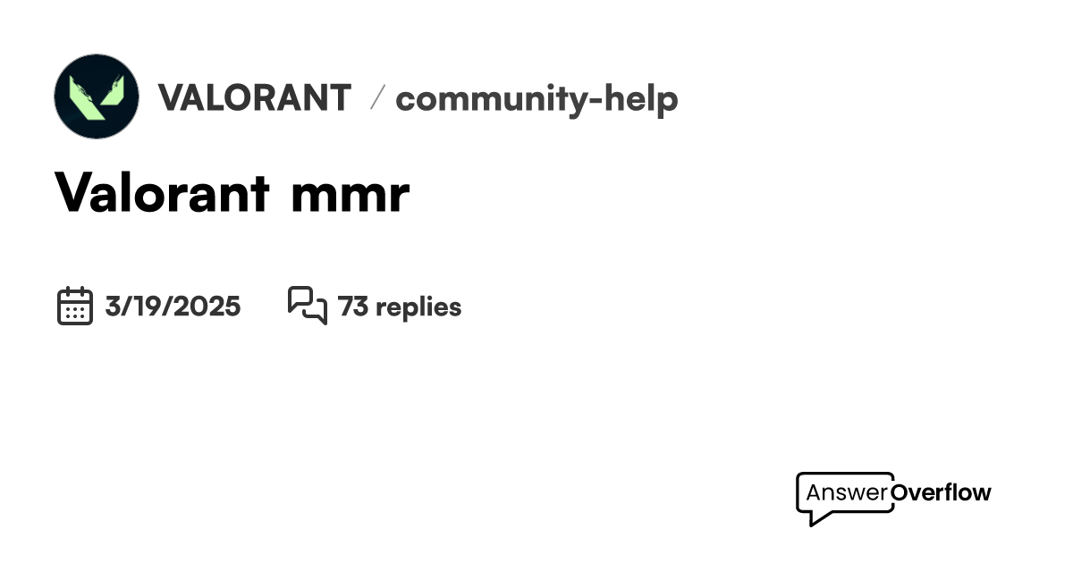 Valorant mmr ??? - VALORANT