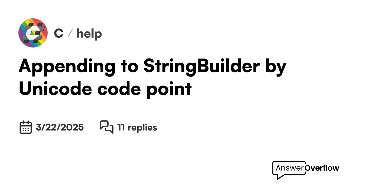 Appending to StringBuilder by Unicode code point? - C#