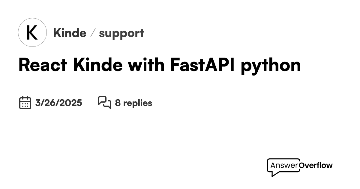 React Kinde with FastAPI python - Kinde
