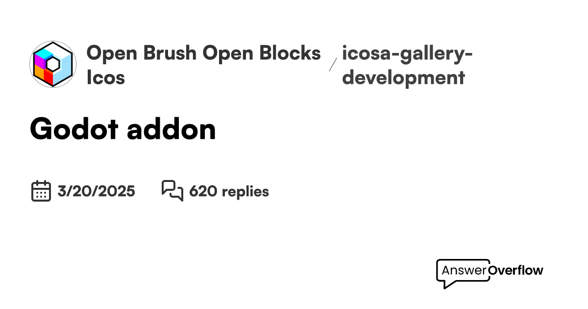 Godot addon - Open Brush, Open Blocks, Icosa Gallery