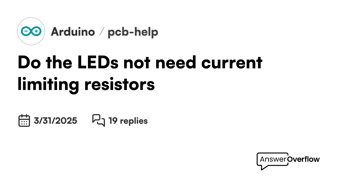 Do the LEDs not need current limiting resistors? - Arduino