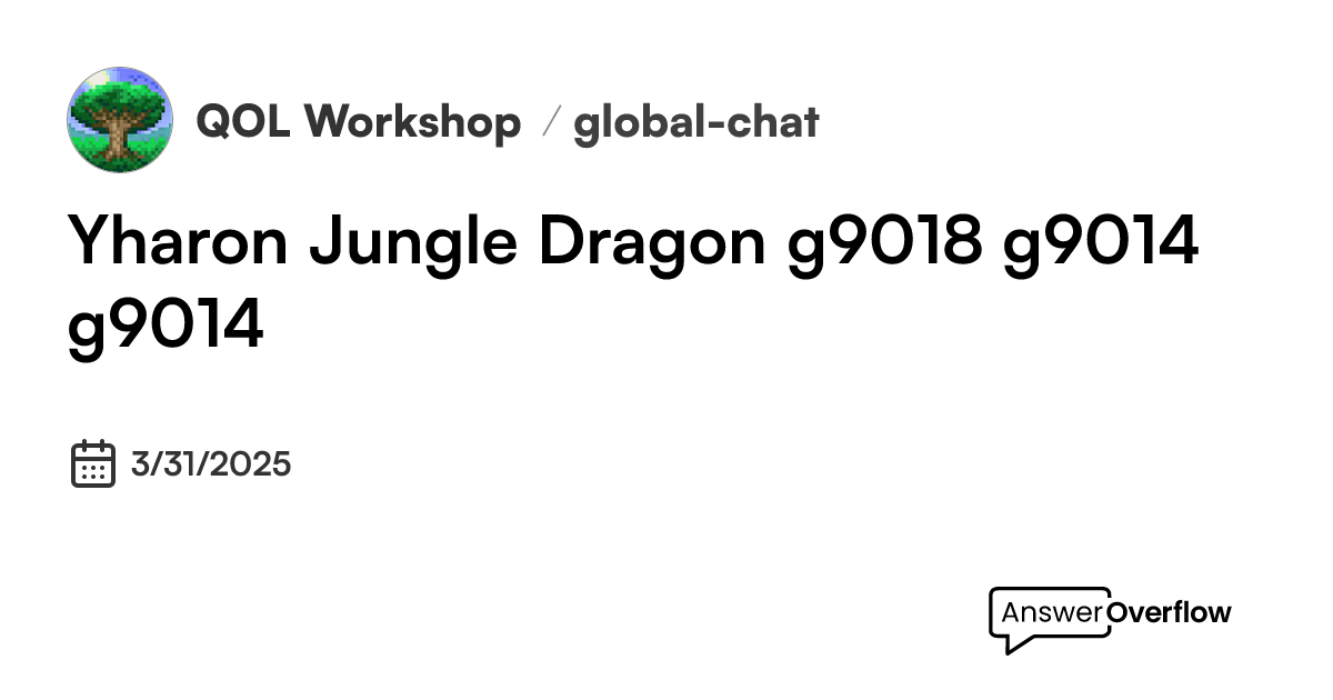 **Yharon, Jungle Dragon**: `[g:9018] [g:9014] [g:9014] ` - QOL Workshop