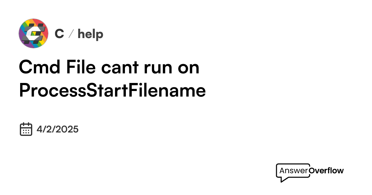 Cmd File can´t run on Process.Start(Filename); - C#