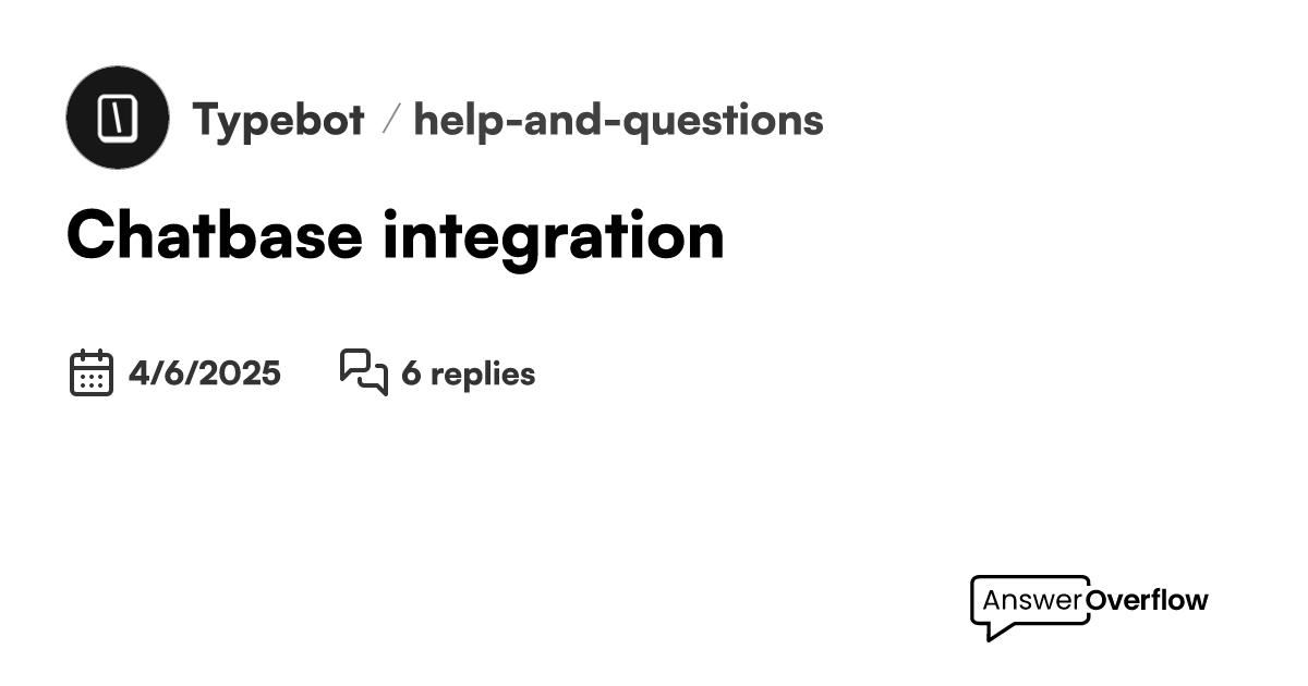 Chatbase integration - Typebot