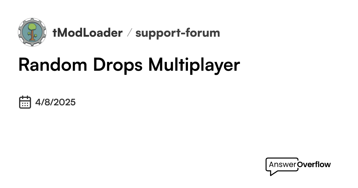Random Drops Multiplayer - tModLoader