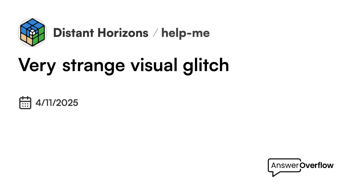 Very strange visual glitch - Distant Horizons