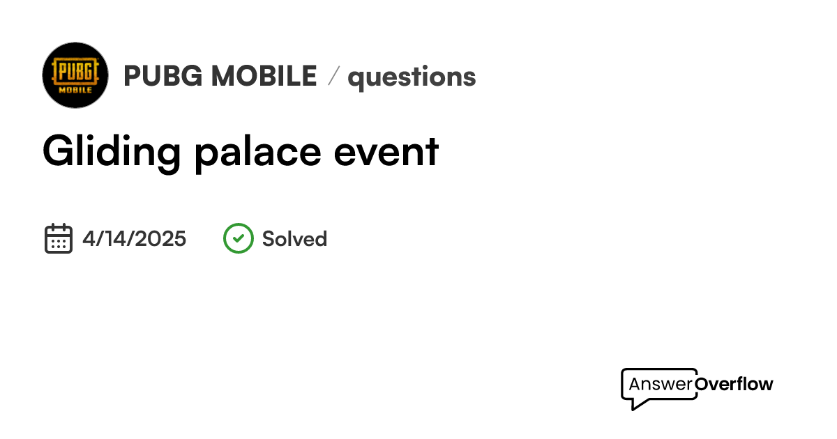 Gliding palace event - PUBG MOBILE