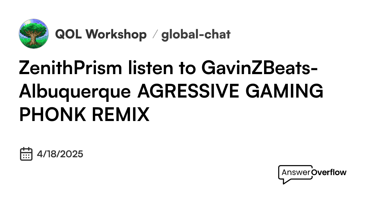 **ZenithPrism**: `listen to GavinZBeats- Albuquerque (AGRESSIVE GAMING ...
