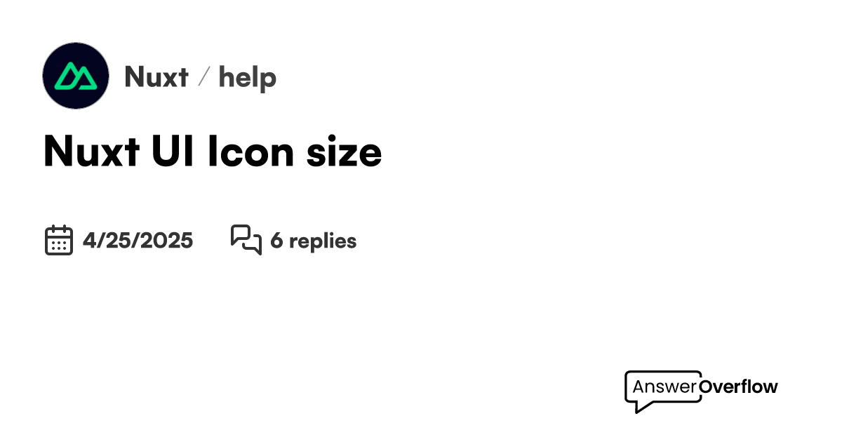 Nuxt UI Icon size - Nuxt