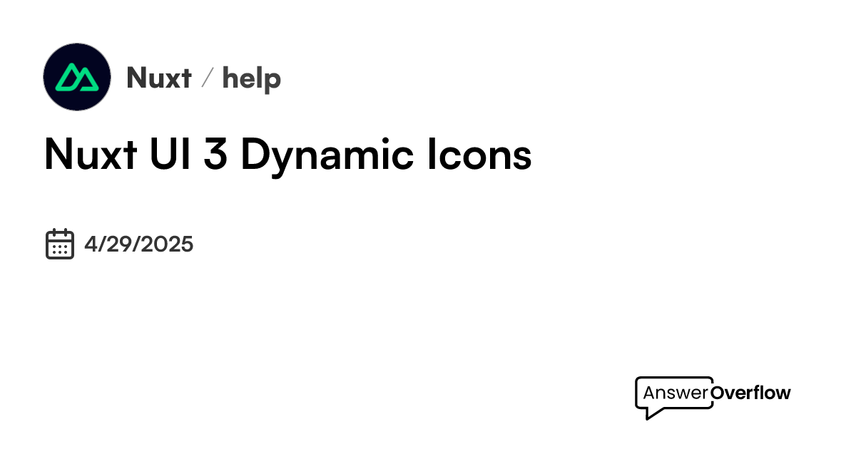 Nuxt UI 3 Dynamic Icons - Nuxt