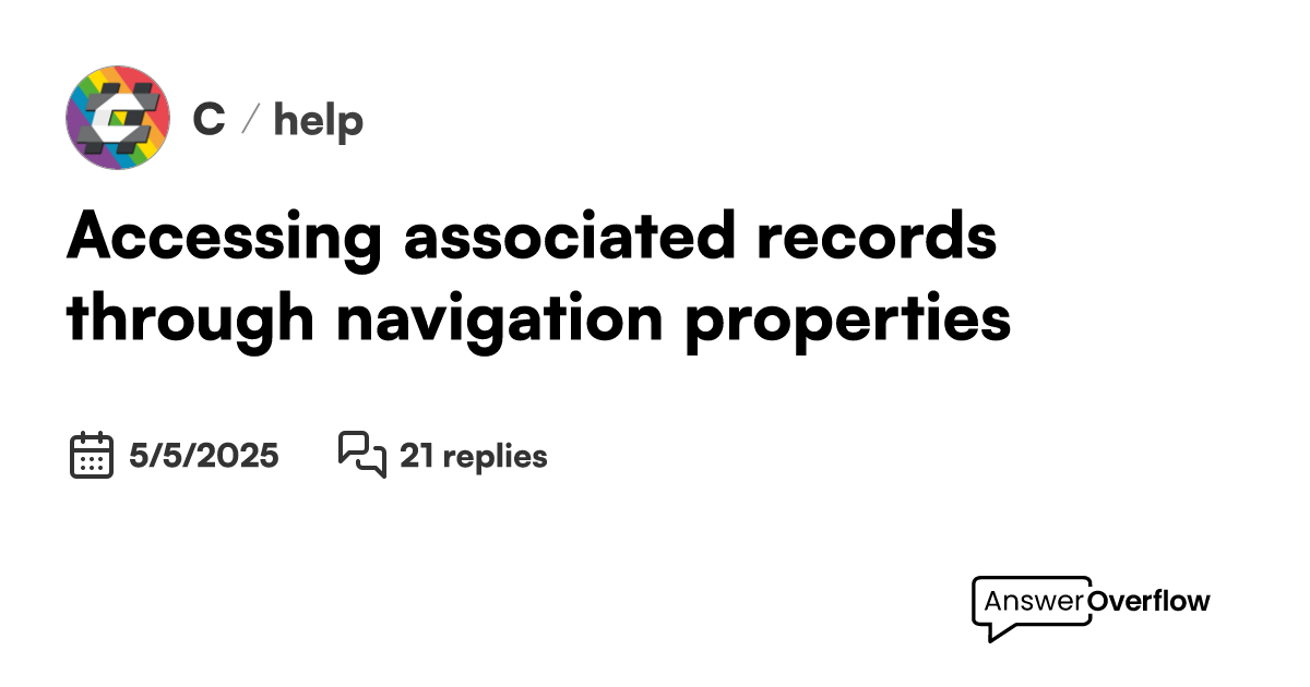 Accessing associated records through navigation properties - C#