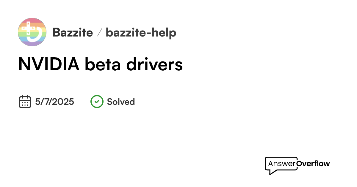 NVIDIA beta drivers - Universal Blue