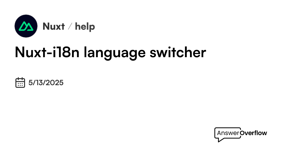 Nuxt-i18n language switcher - Nuxt